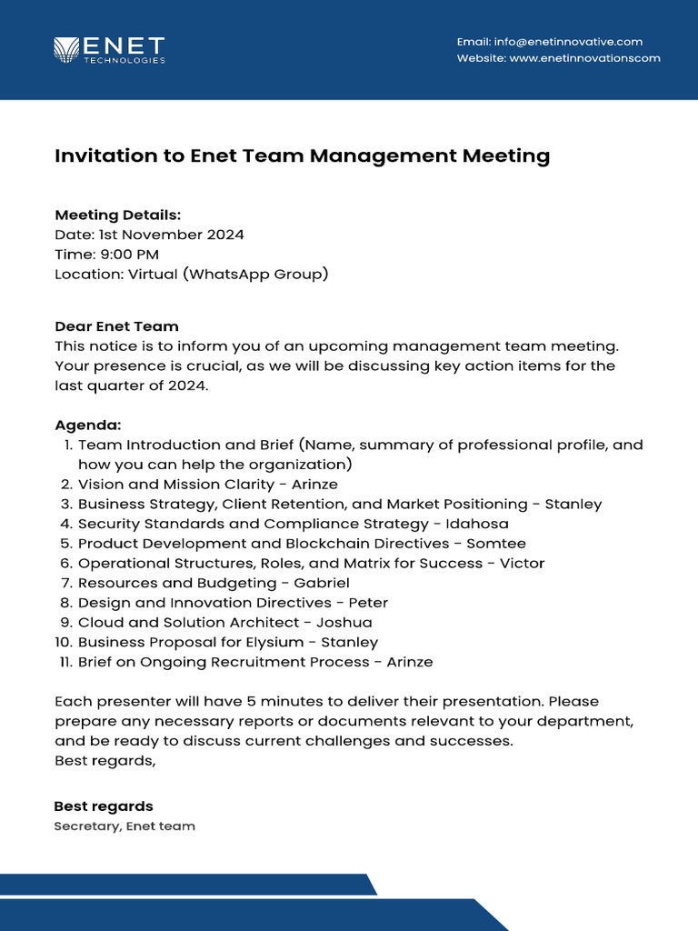 Team Invitation | PDF