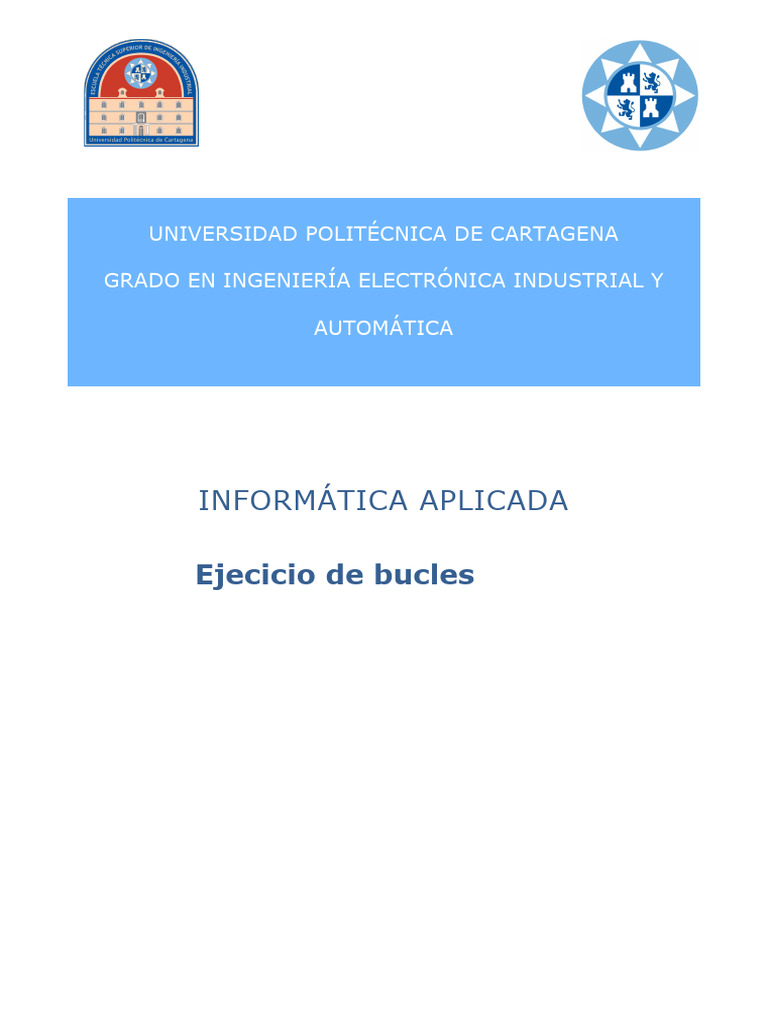 Ejercicio Bucles para Casa | PDF | Informática | Cognición