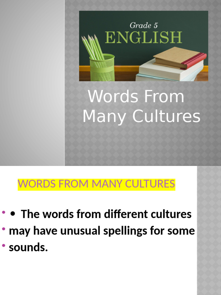 Presentation 4 Words From Many Cultures | PDF | Yogurt | Vanilla