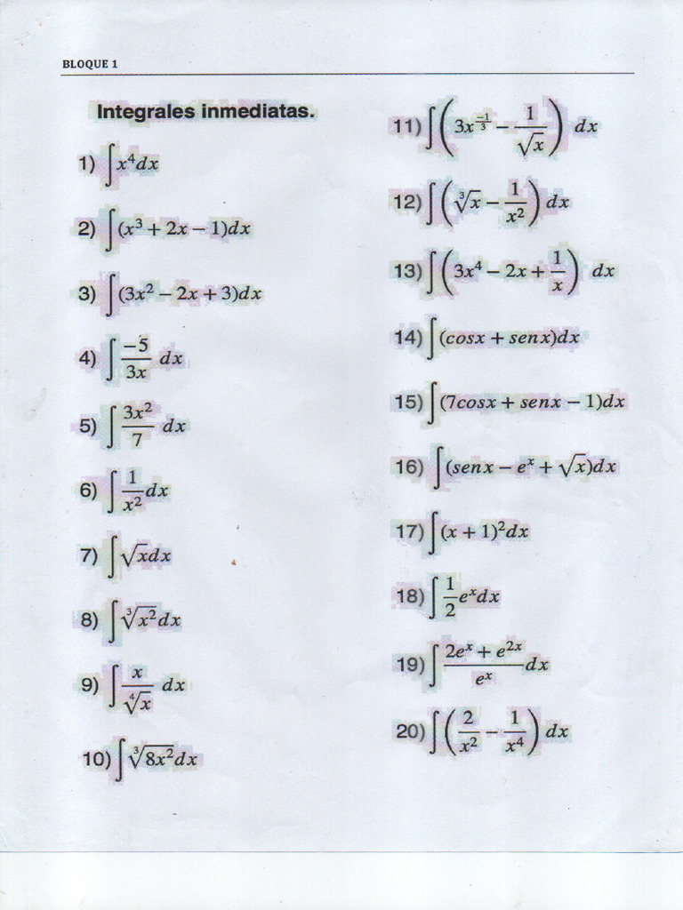 cálculo integrales | PDF
