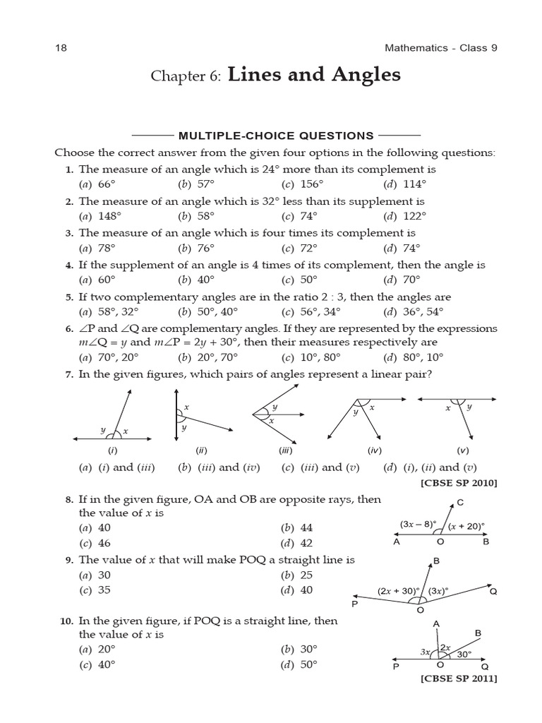 LINES AND ANGLES | PDF | Triangle | Elementary Mathematics