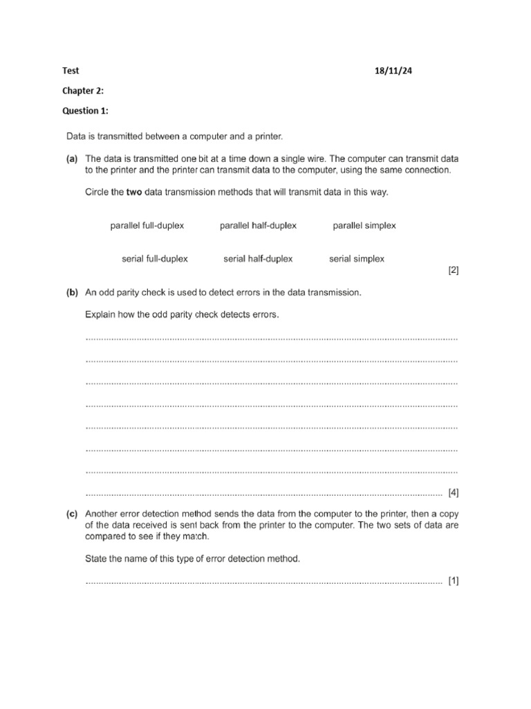 chapter 2 test | PDF