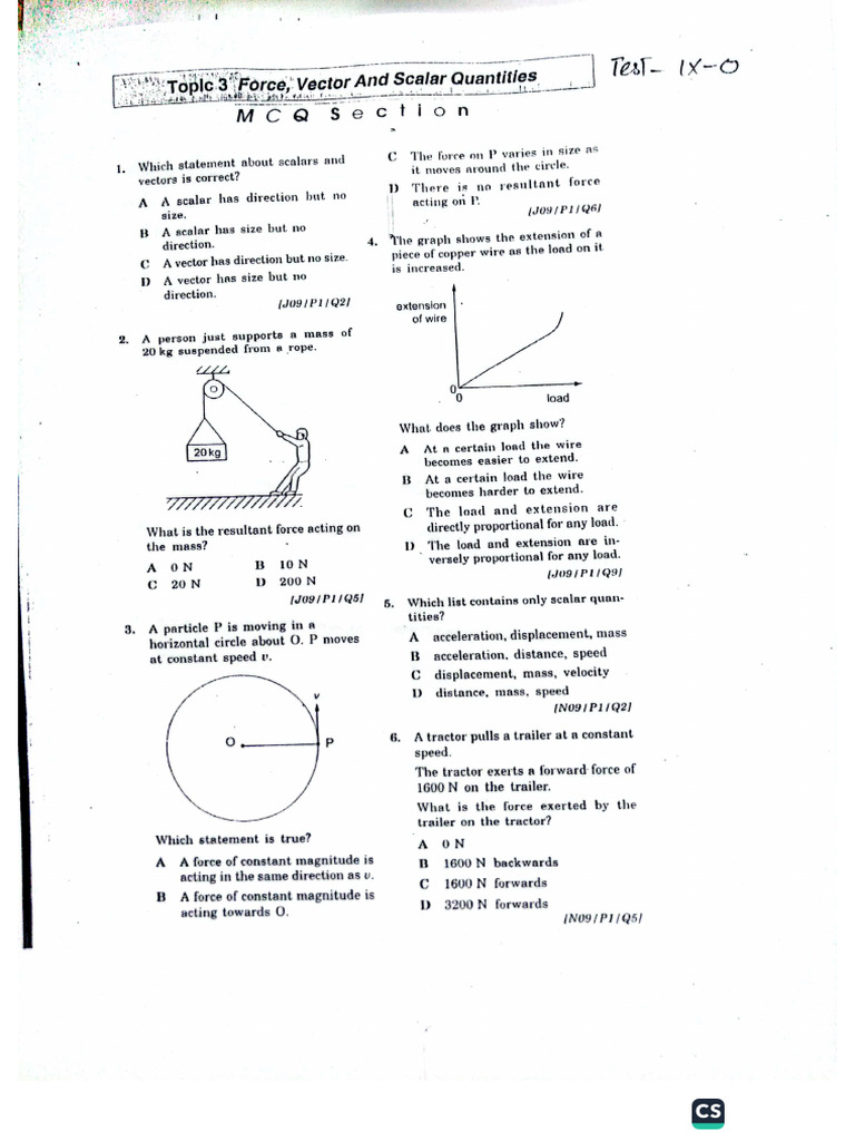 Topic Forces Practice Work Sheet | PDF