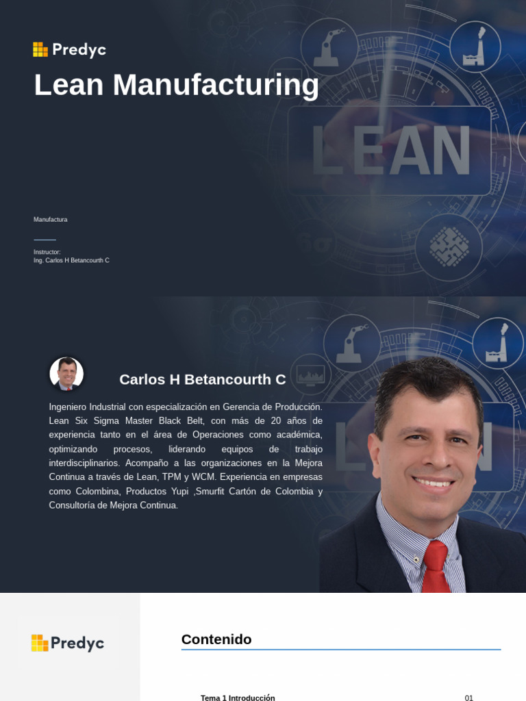 Lean Manufacturing - Predyc Tema 1 Introducción | PDF | Lean Manufacturing | Ingeniería