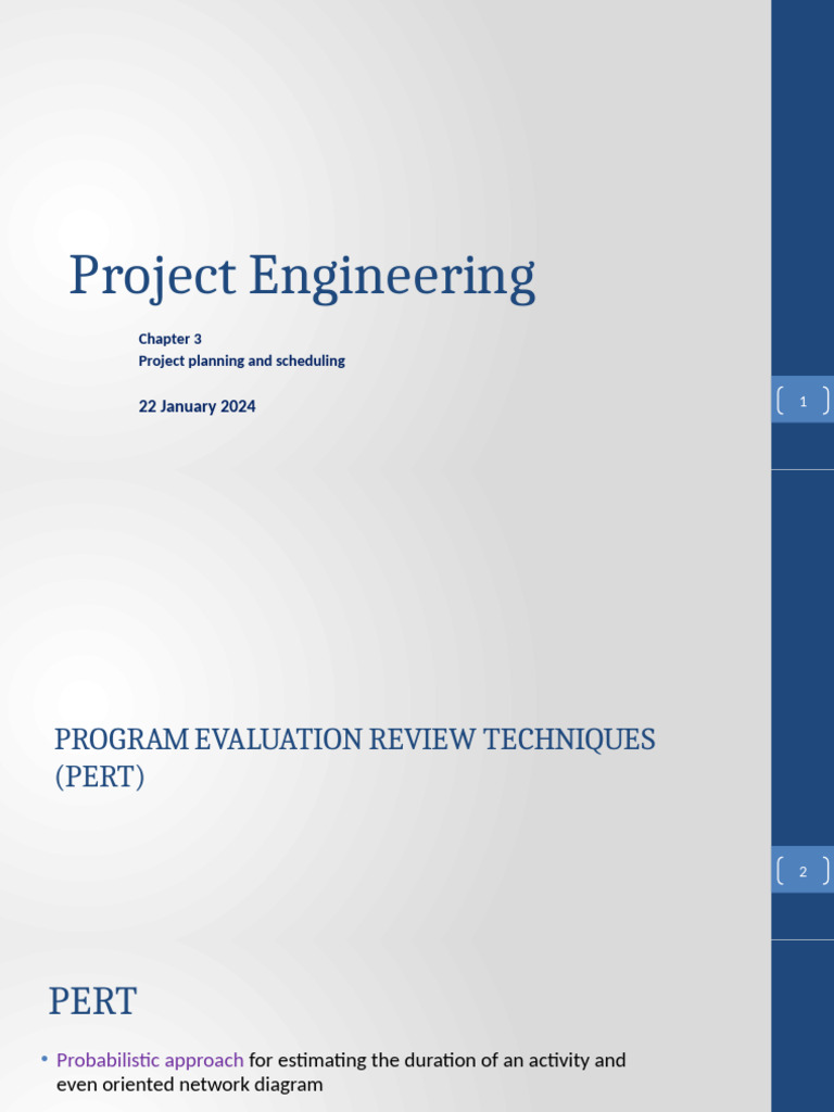 L7 - Project Planning and Scheduling - Network Technique - PERT | PDF | Standard Deviation ...