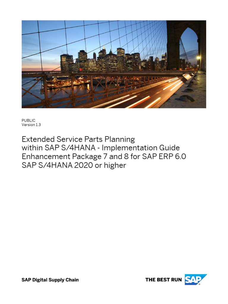 Extended Service Parts Planning Within SAP S4HANA-Implementation Guide ...
