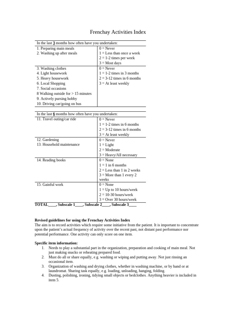 FAI Scale | PDF