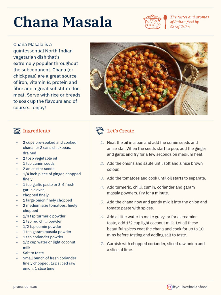 Chana Masala | PDF | Chickpea | Indian Cuisine