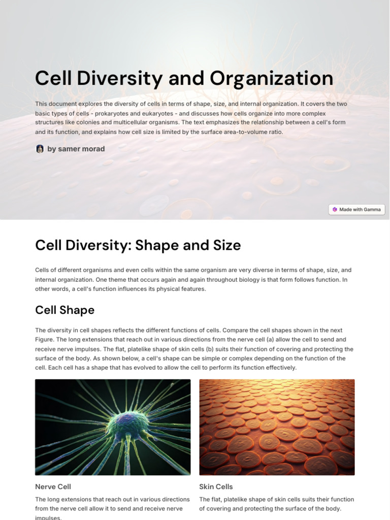 Cell-Diversity-and-Organization L 2 | PDF | Cell (Biology) | Prokaryote