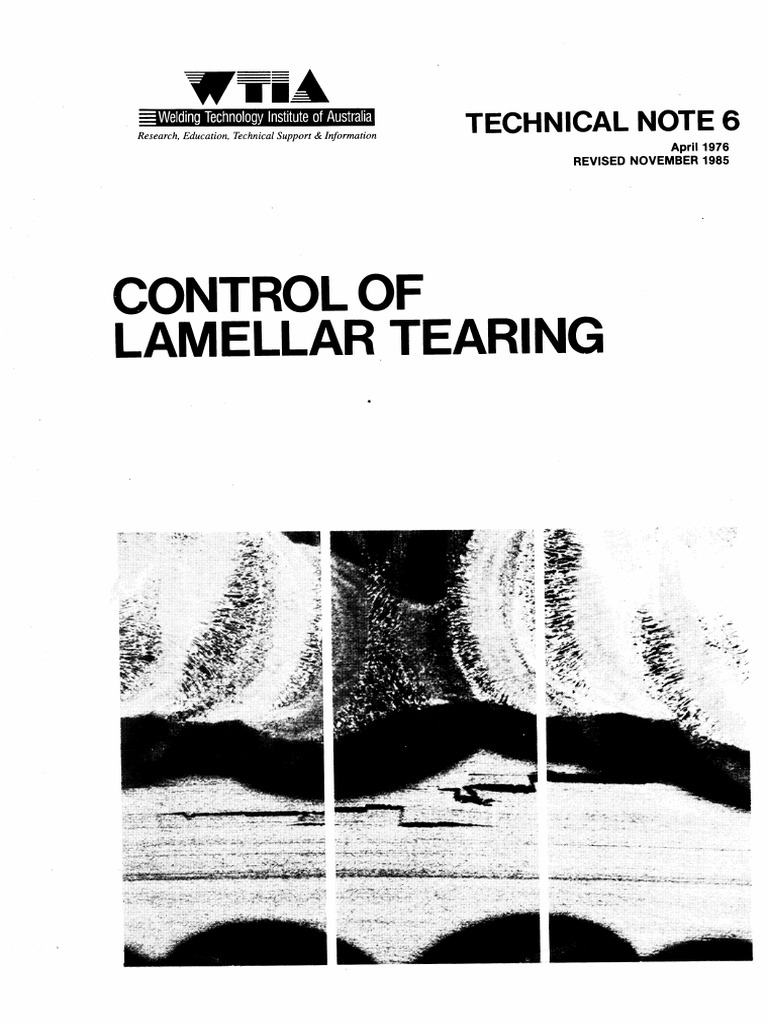 TN-06-1985 Control of Lamellar Tearing | PDF