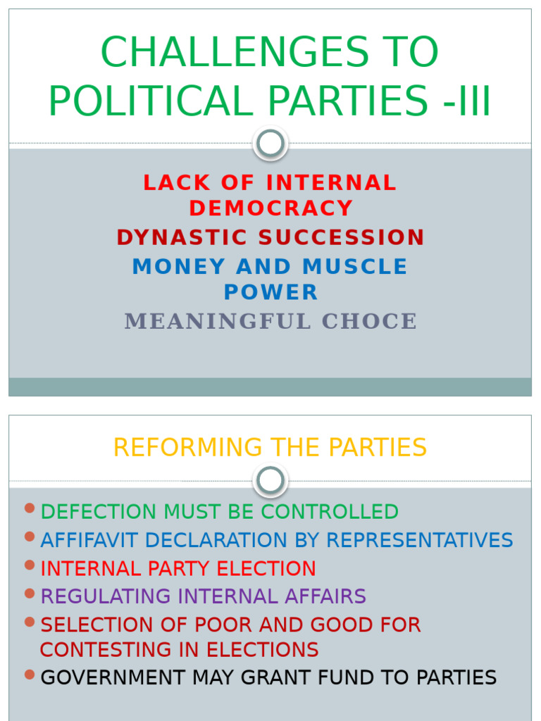 Class 10 Political Parties III | PDF