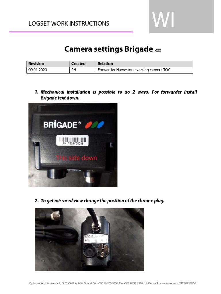 Brigade Camera Setup Guide | PDF