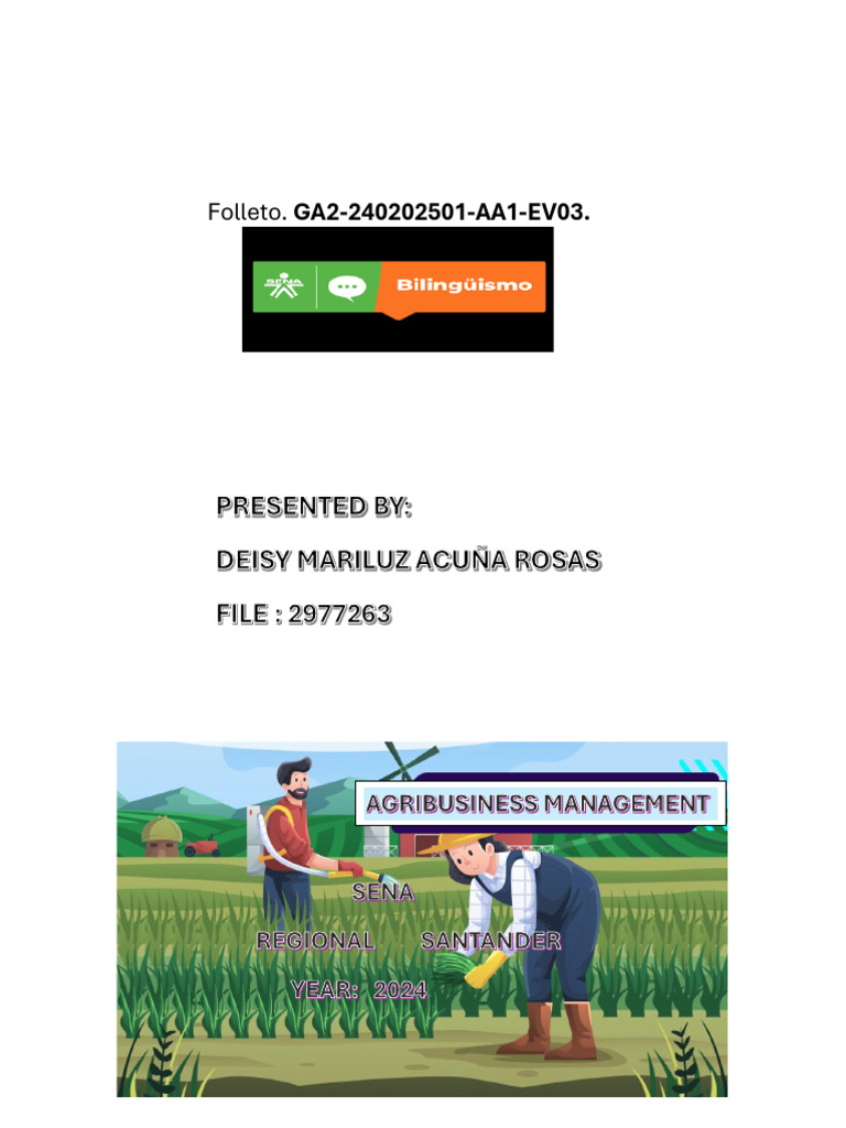 Agribusiness Management Learning Guide | PDF