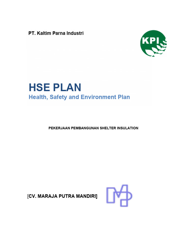 HSE Plan Pembangunan Shelter Insulation | PDF