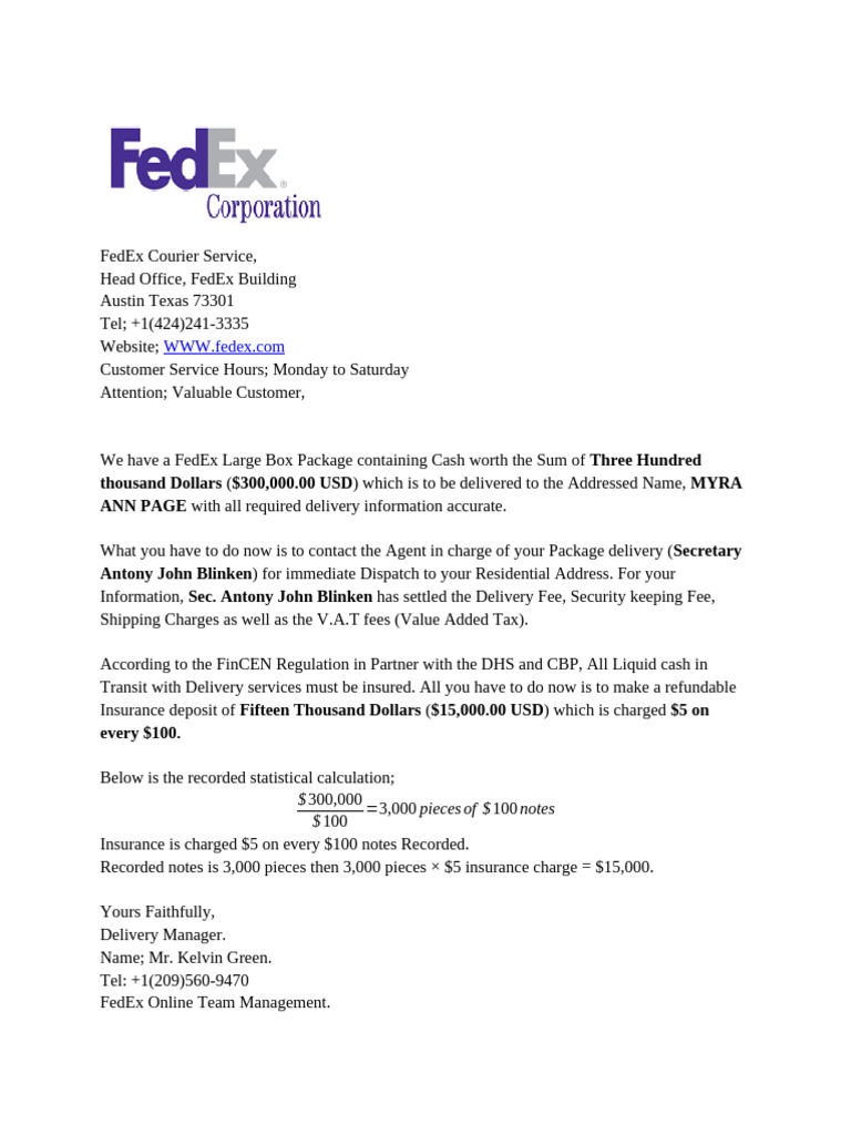 FedEx Package Delivery and Insurance Details | PDF