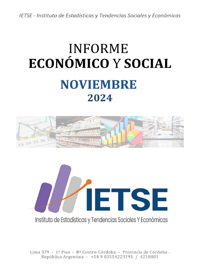 Ietse - Informe Economico Social Noviembre 2024 | PDF | Alimentos