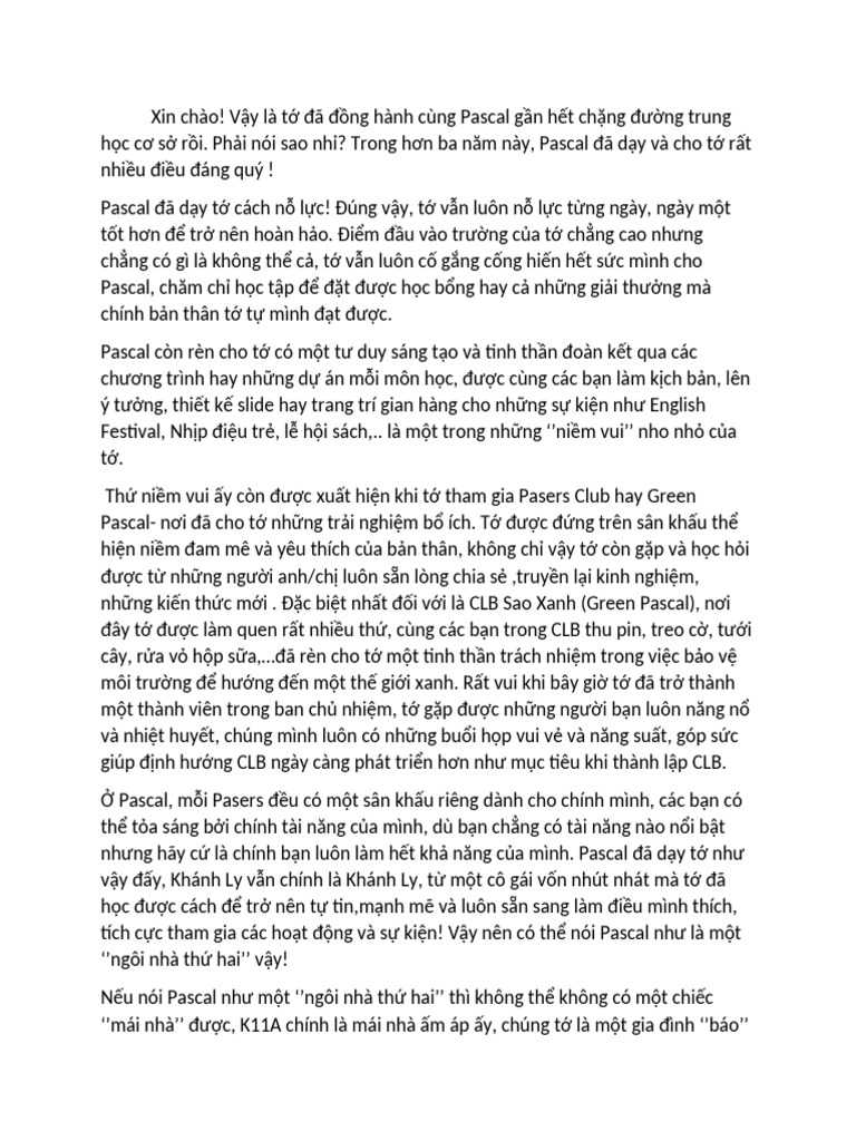 Pascal trong tôi- Ngô Thị Khánh Ly | PDF