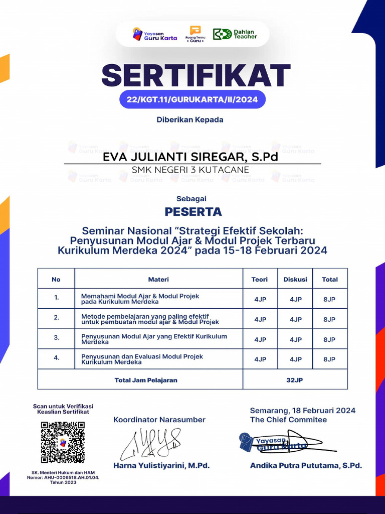 Diklat Penyusunan Modul Ajar | PDF