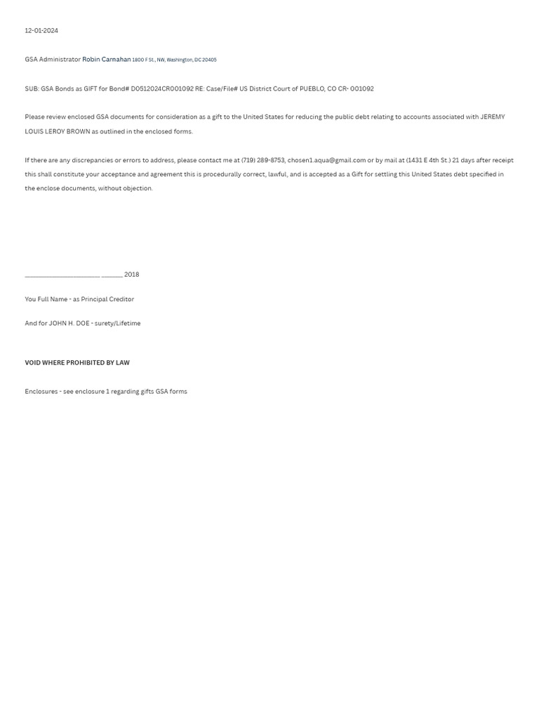 Gsa Cover Letter2024 | PDF