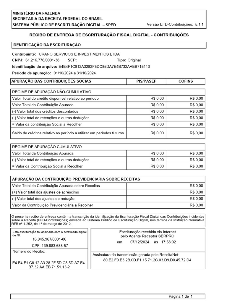 Recibo | PDF | Brasil