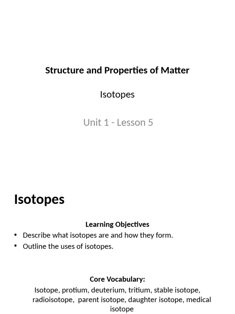 1 5 Slide Show Isotopes - 1 | PDF | Isotope | Radioactive Decay