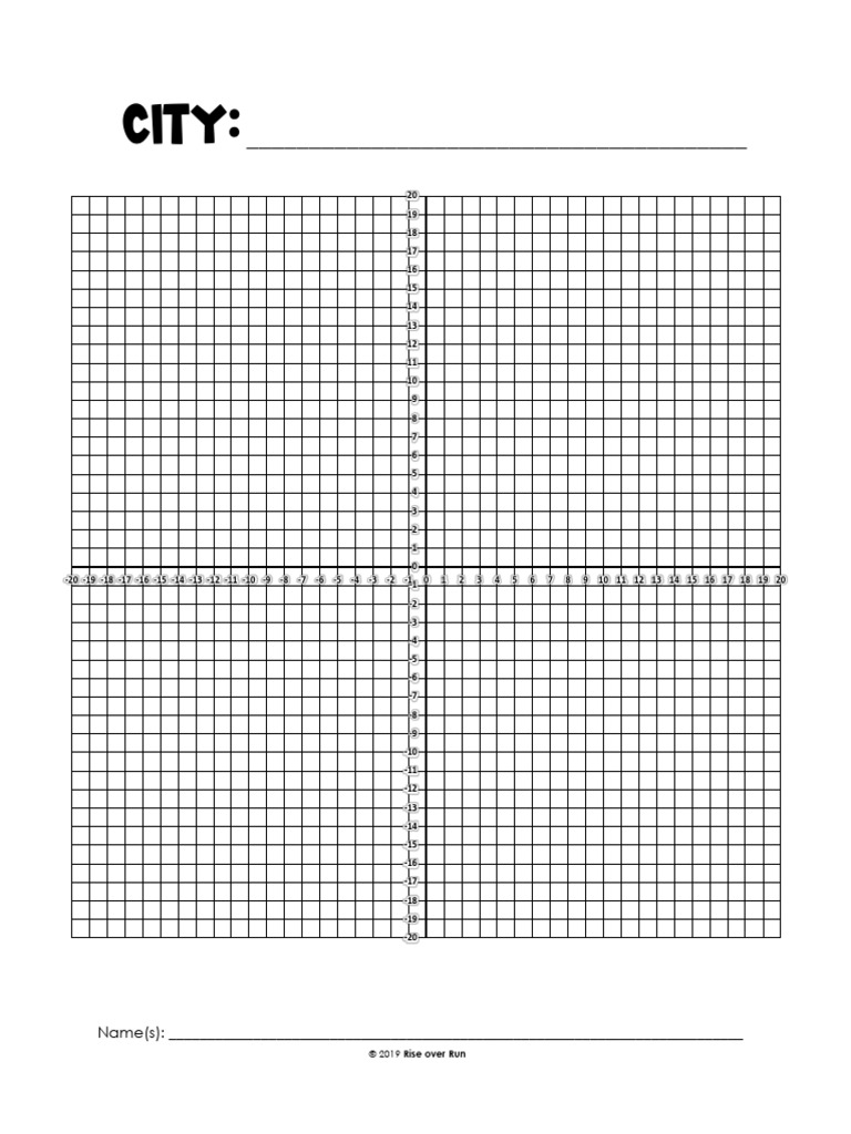 Plan A City Algebra Grid | PDF