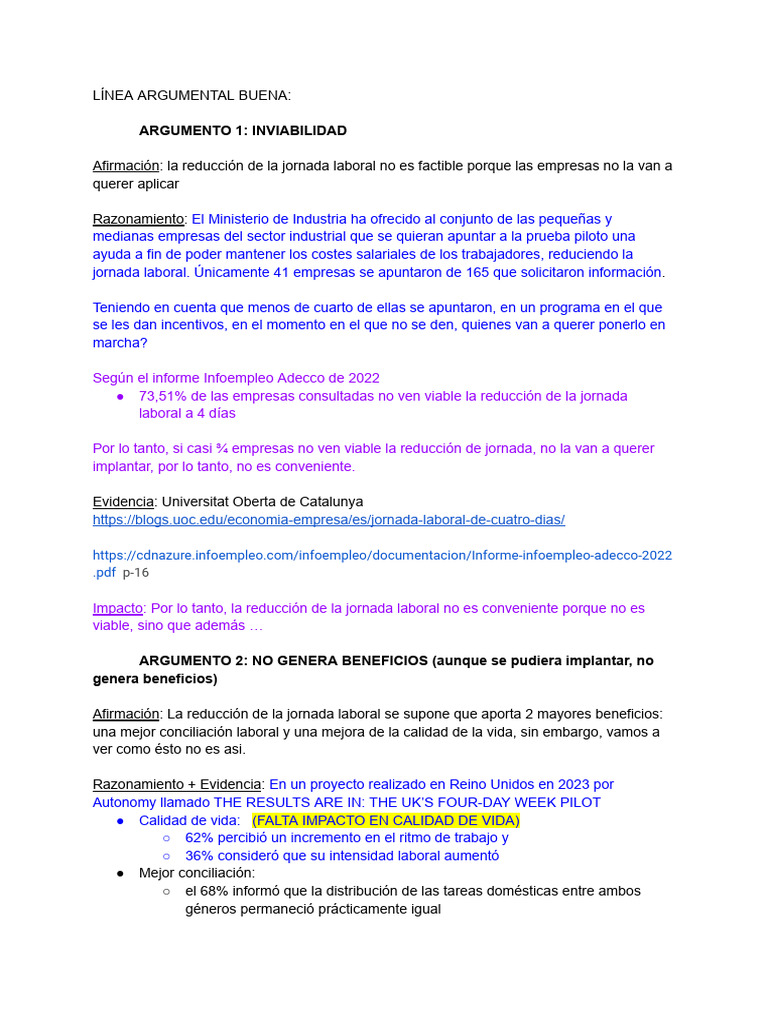 Linea Argumental Buena | PDF | Economias