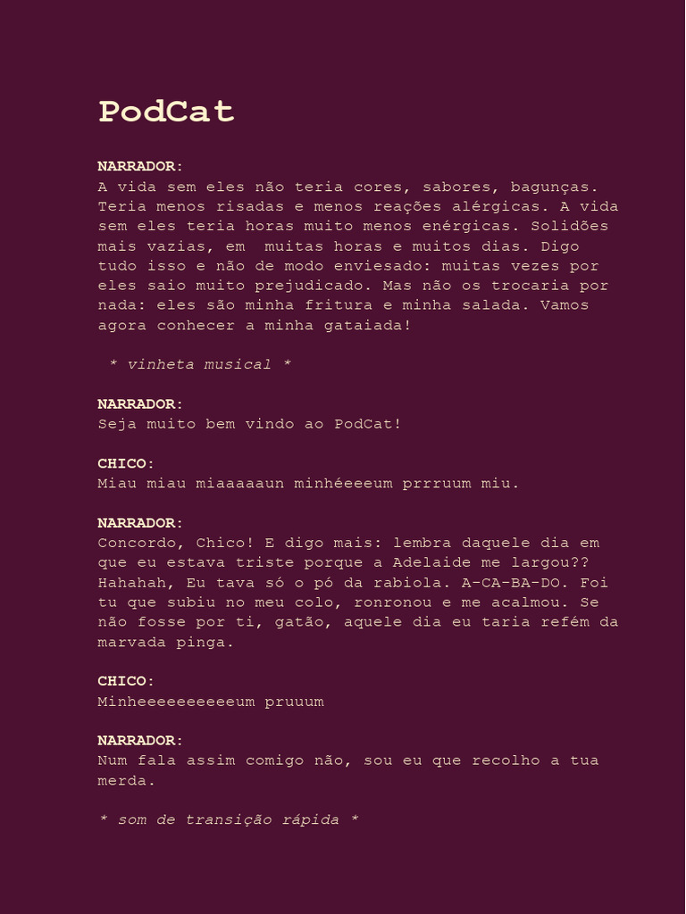 Minidoc em mídias sonoras | PDF | Gatos