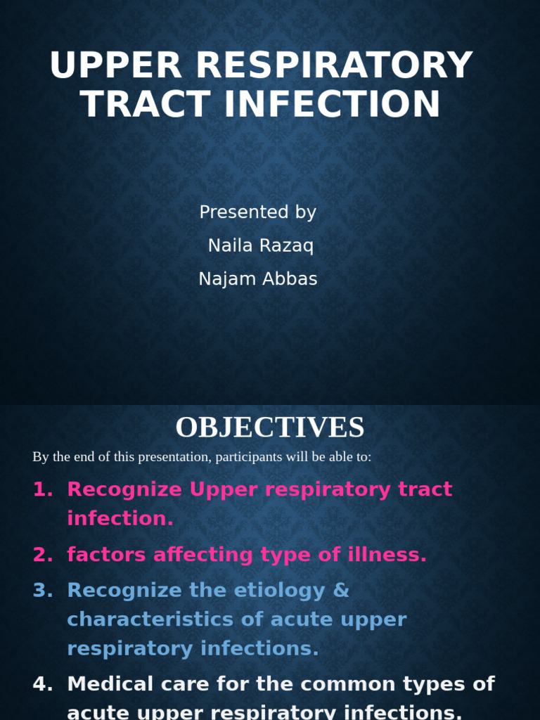 Upper Respiratory Tract Infections-1 | PDF | Respiratory Tract ...
