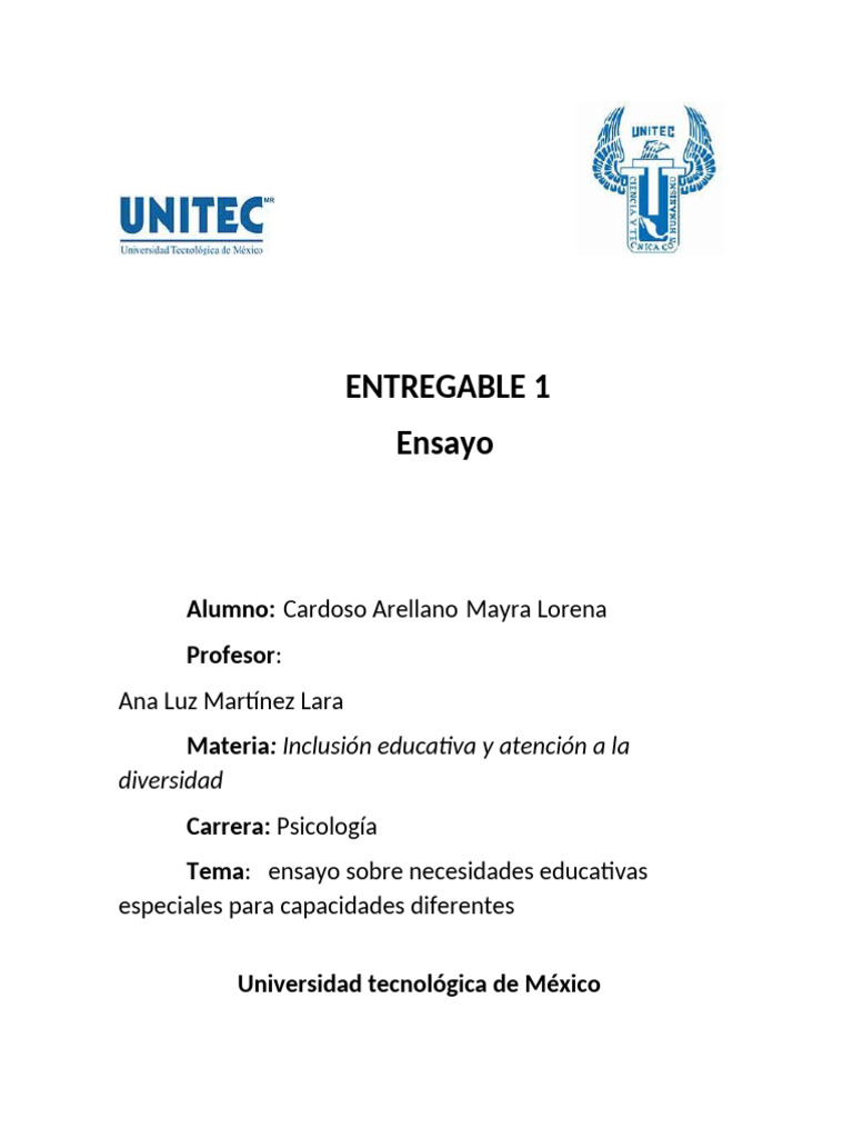 ENTREGABLE 2 Ensayo | PDF | Gene | Invalidez