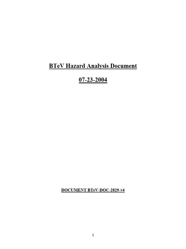 Hazard Analysis Document | PDF | Hazards | Risk