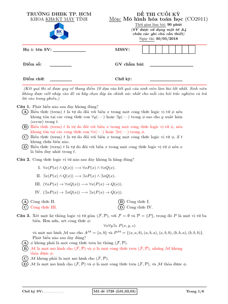 MHH CO2011 HK172 L01,02,03 Keys | PDF