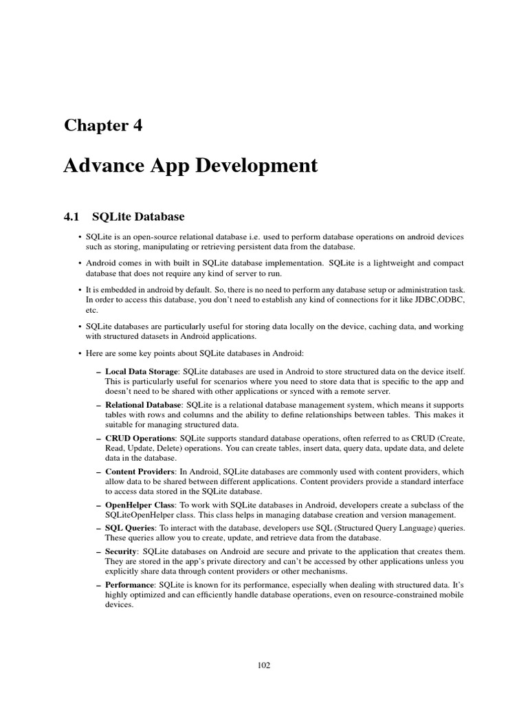 Unit-4 | PDF | Databases | Bluetooth