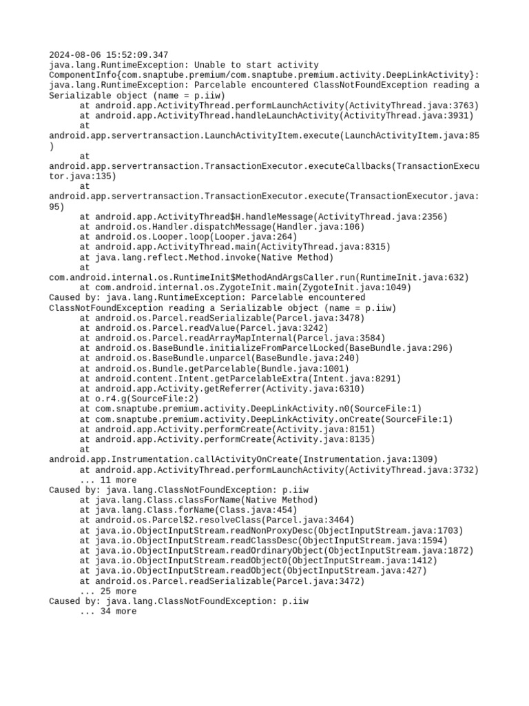 last_crash_log | PDF | Java (Programming Language) | Mobile Computers