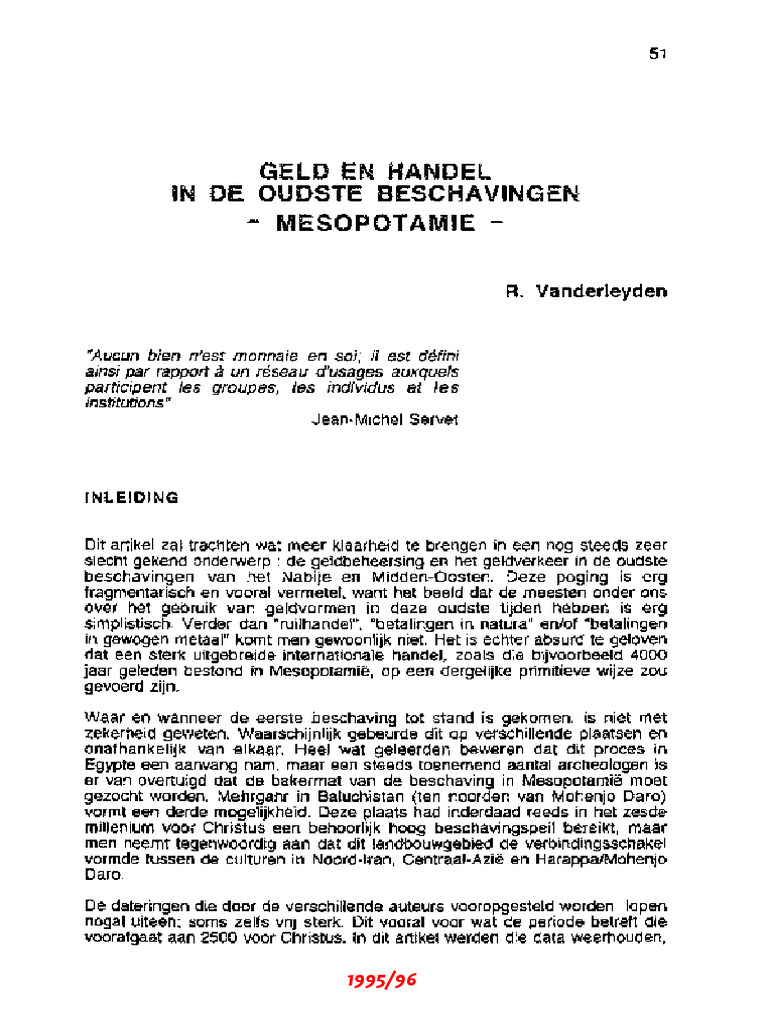 Geld en handel Mesopotamië | PDF