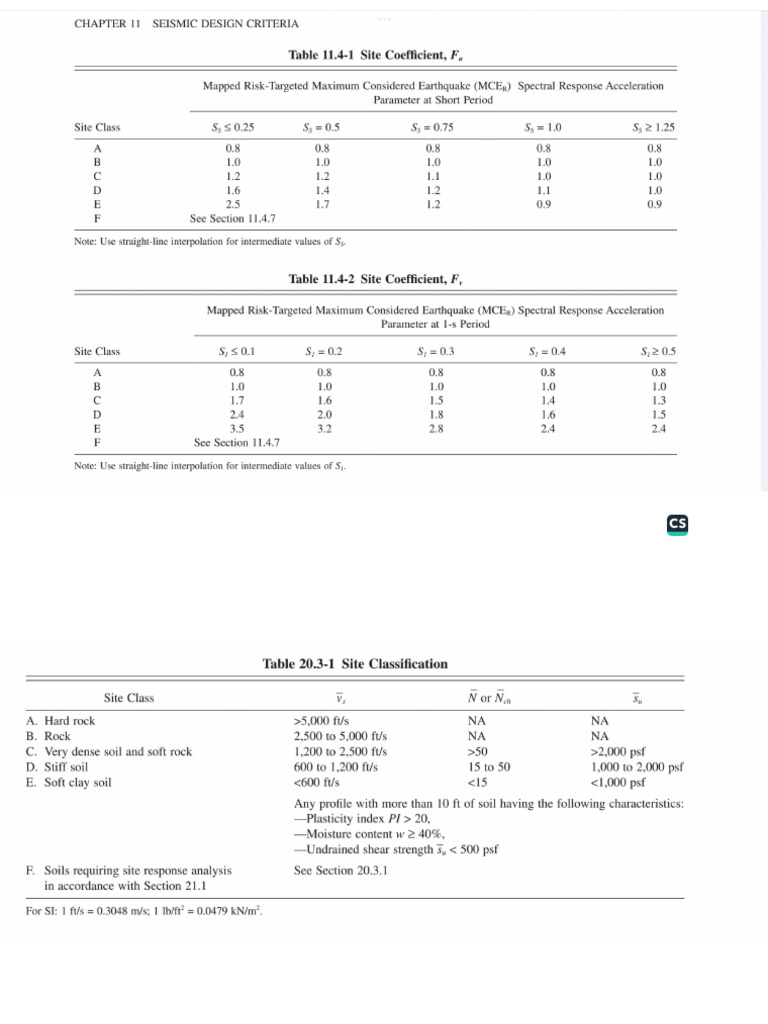 Seismic tables (2) | PDF