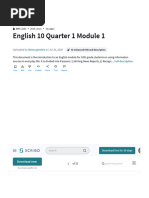 English 10 Second Quarter Module (PIVOT) - Grade 10 Modules | PDF