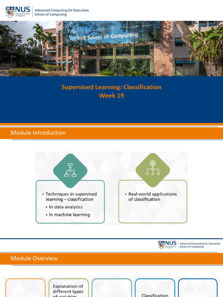 NUS - SOC - ML - Module 19 - Summary Deck | PDF | Statistical Classification | Regression Analysis