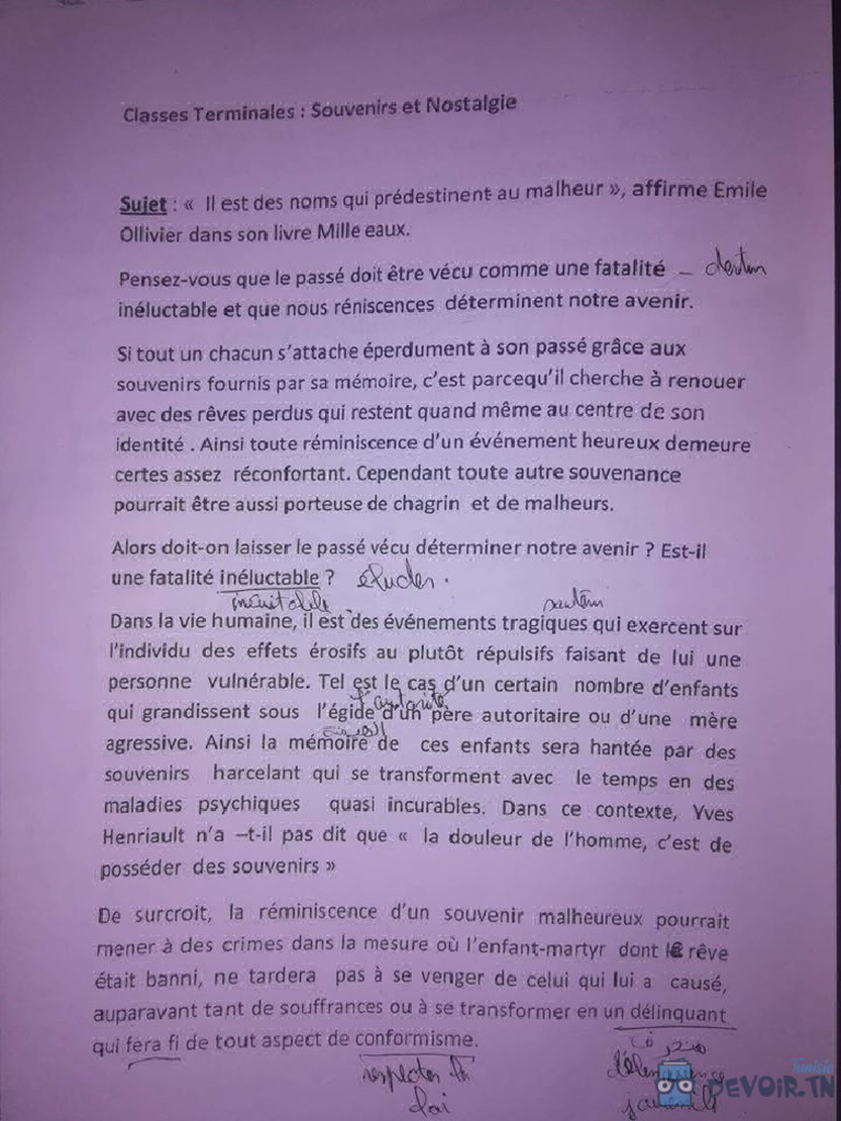Souvenirs Et Nostalgie | PDF