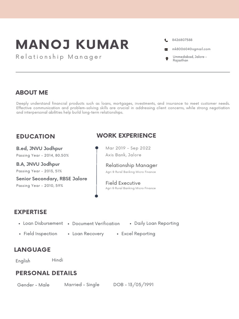 Manoj Resume | PDF