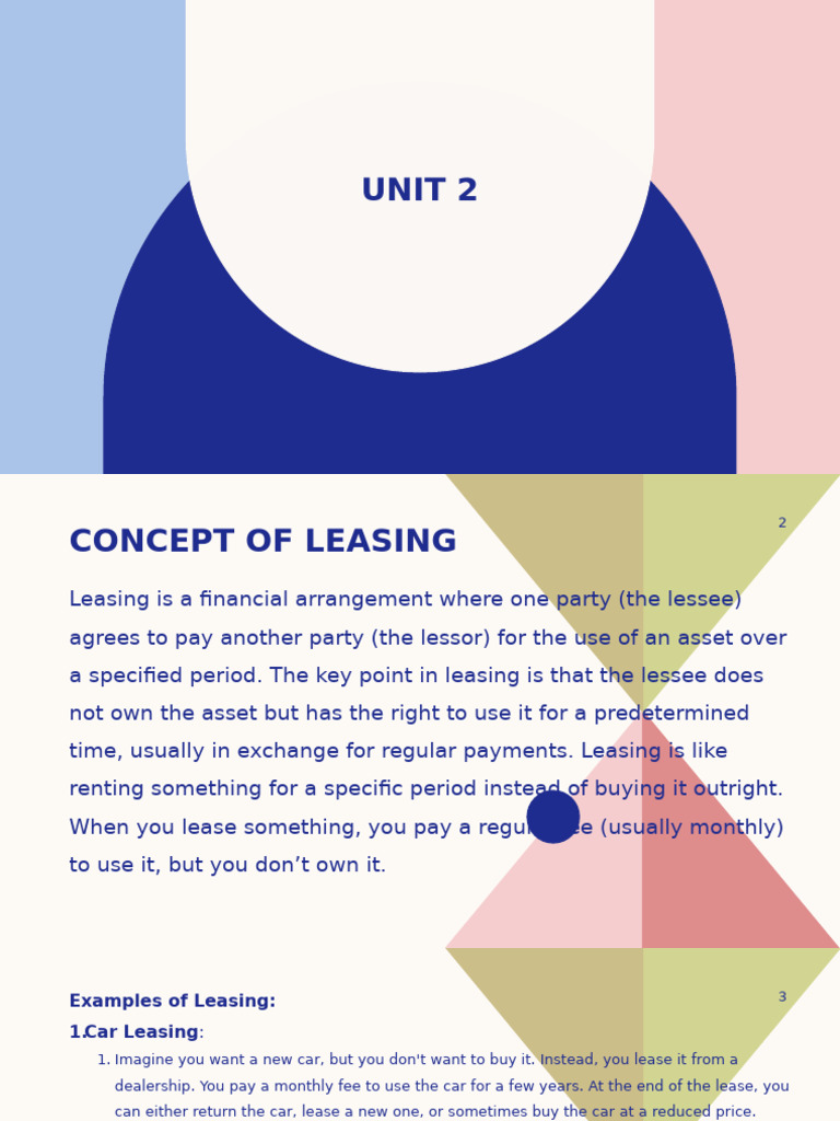 Unit 2 Financial Services | PDF | Lease | Taxes