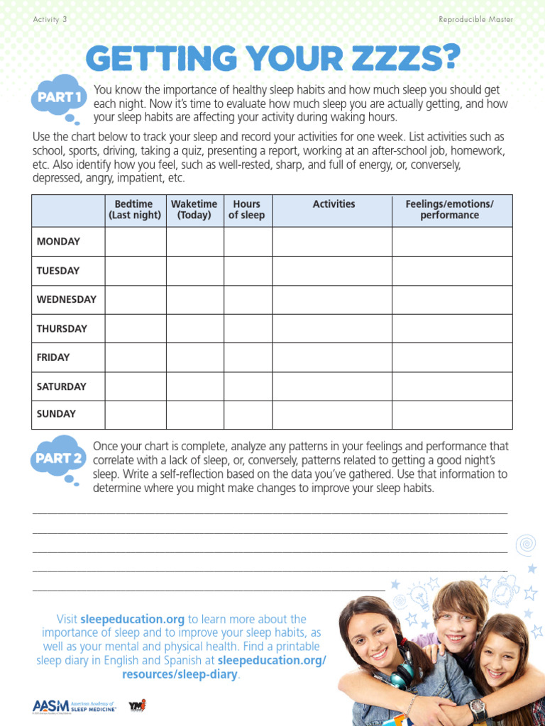 sleep log | PDF | Sleep | Determinants Of Health