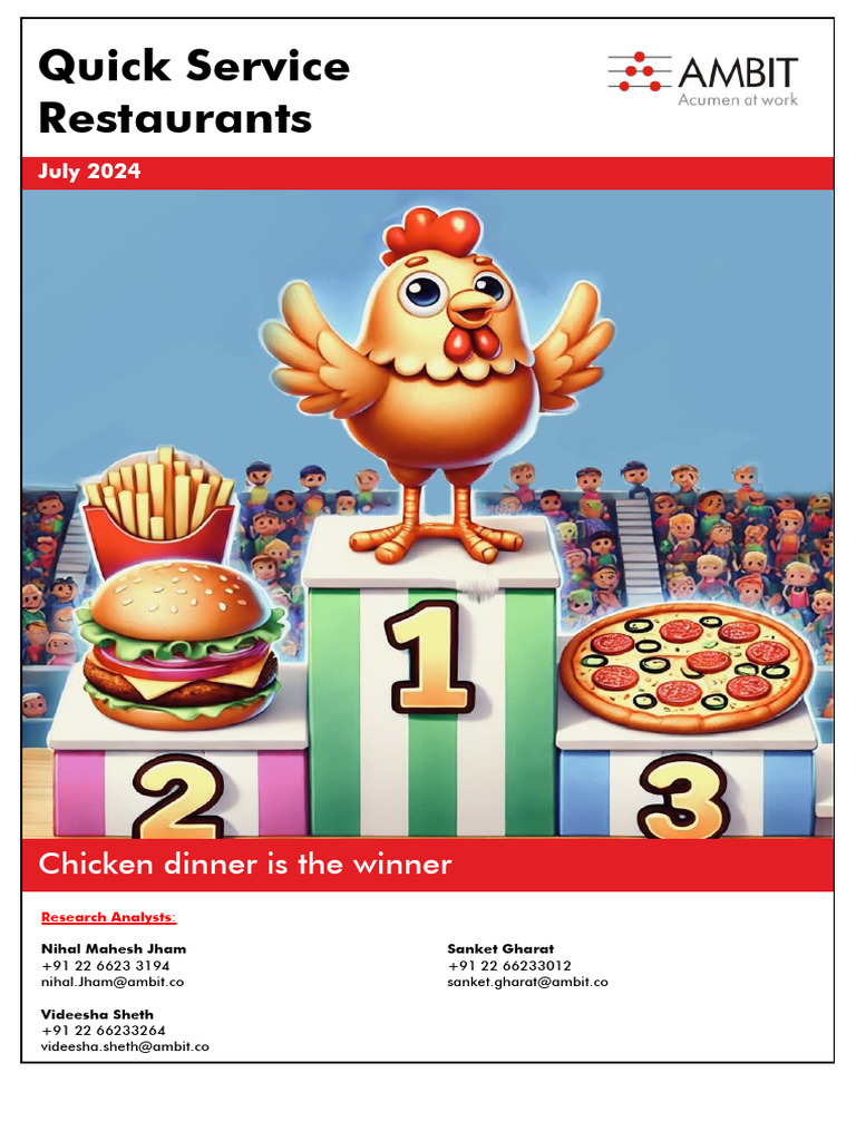 Ambit Quick Service Restaurants Thematic Chicken Dinner Is The Winner ...