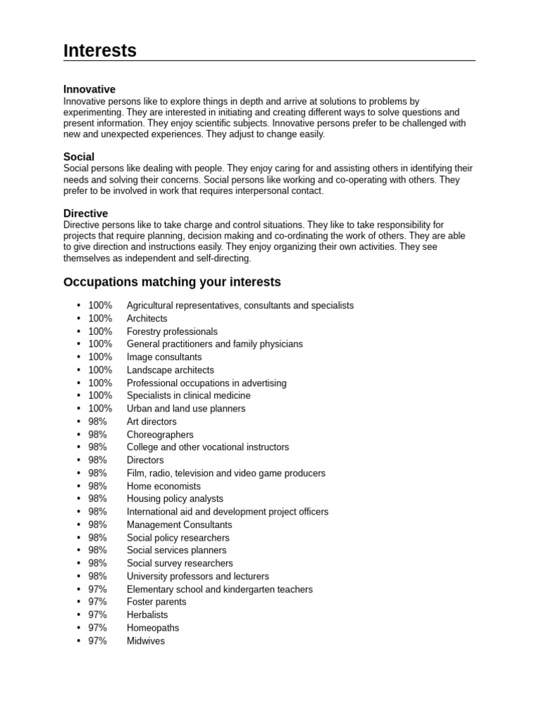 Interests | PDF