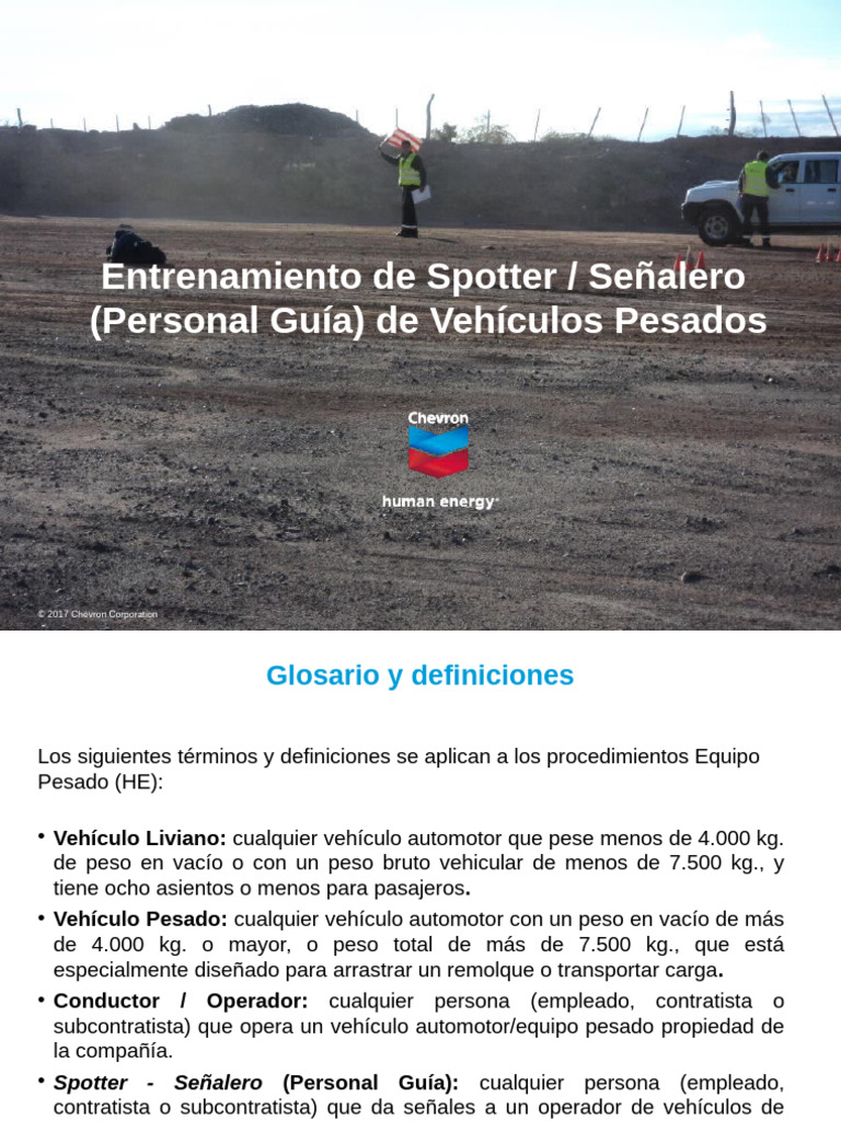 Heavy Vehicle Spotter Training - Spanish | PDF | Transporte | Vehículos ...