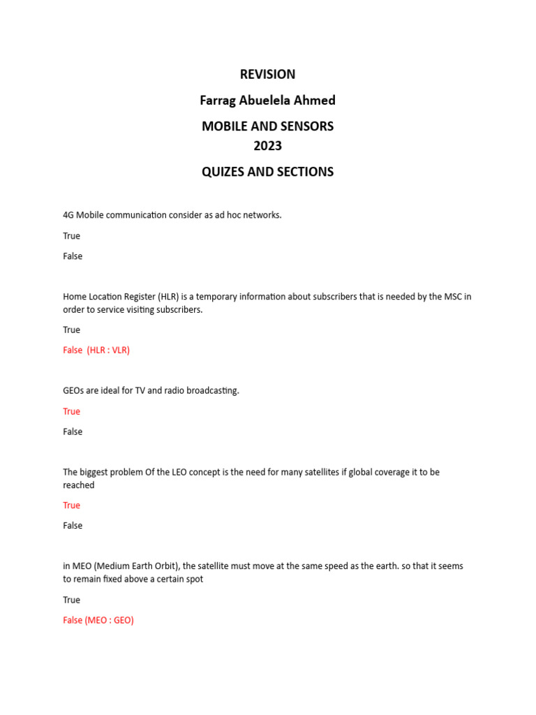 Farrag Mobile and Sensors | PDF | Wireless Sensor Network | Telecommunications Engineering