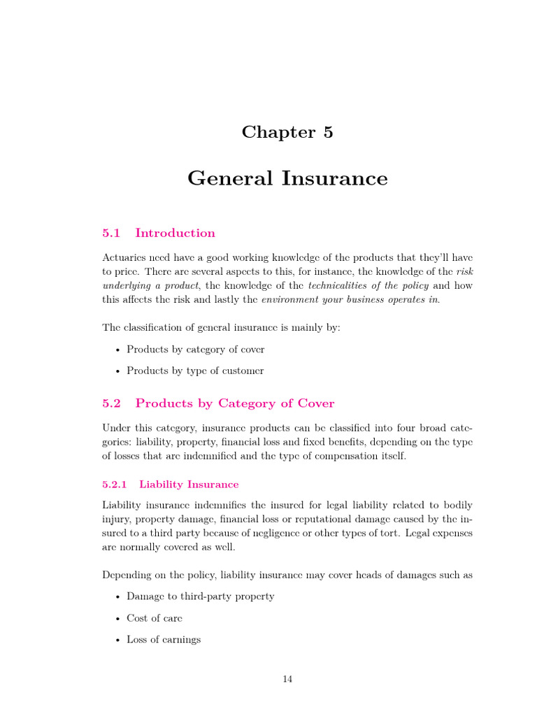 General Insurance | PDF | Reinsurance | Insurance