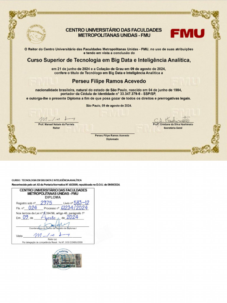 FMU - Perseu Filipe Ramos Acevedo | PDF