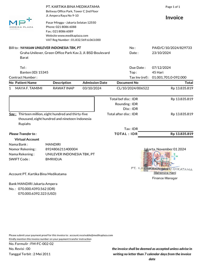 PAID C 10 2024 829733 YUI | PDF | Indonesian Rupiah | Economy Of Asia