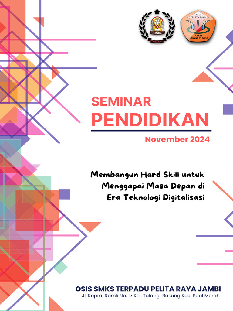 Proposal Seminar Pendidikan Pelita Raya School Jambi | PDF
